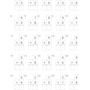 Addition Worksheet, Basic Math Printable, Math Addition Basic Math - Etsy