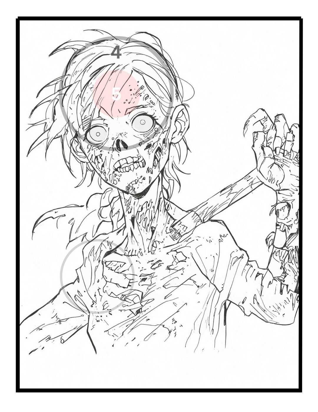 Zombie Shooting Target Printable | 8.5x11 Range Target | Instant ...