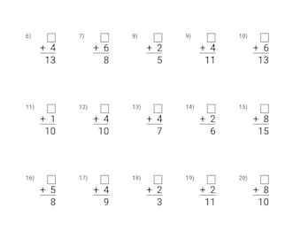 Printable Pre-school and Elementary School Math Addition and ...