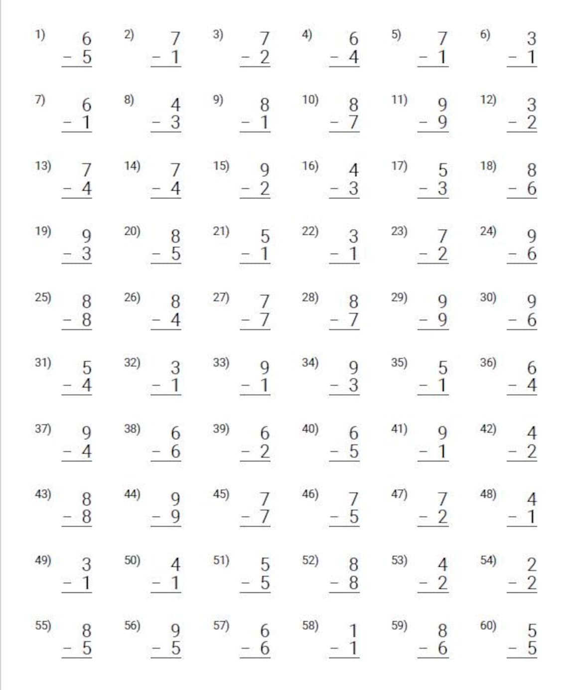 Printable Math Worksheets PDF | 100 Pages | Basic Math Workbook ...