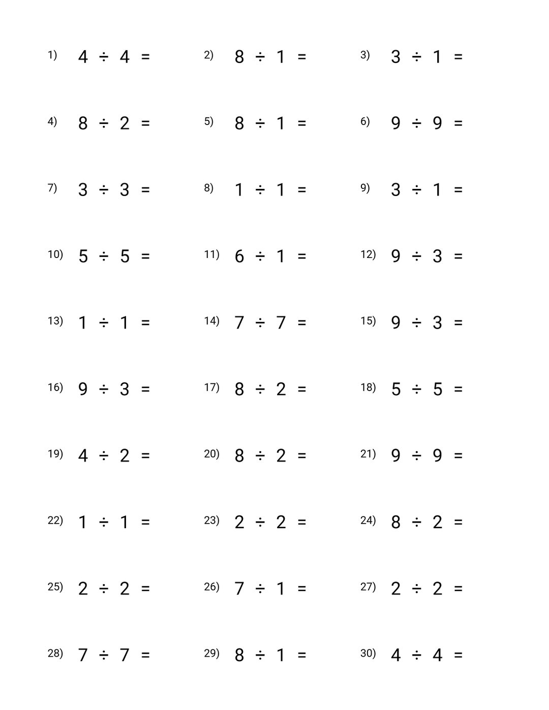 100 Pages of Division Printables With Answers - Etsy