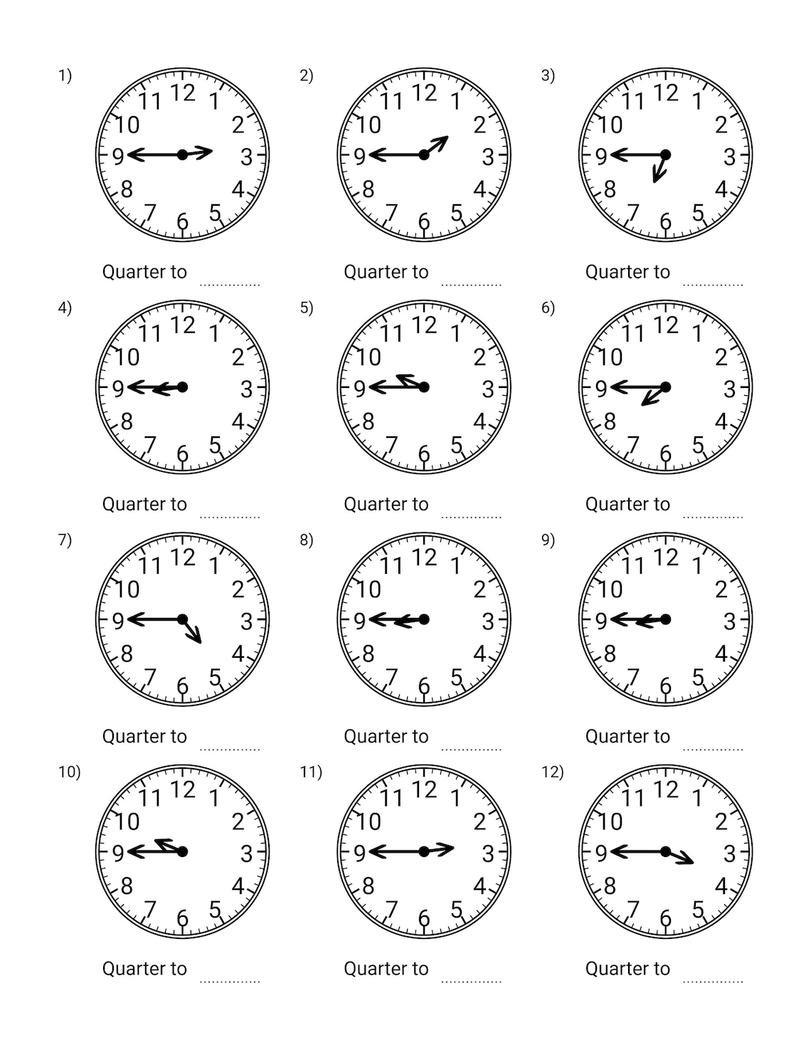 Learn to Tell Time Printable - Etsy