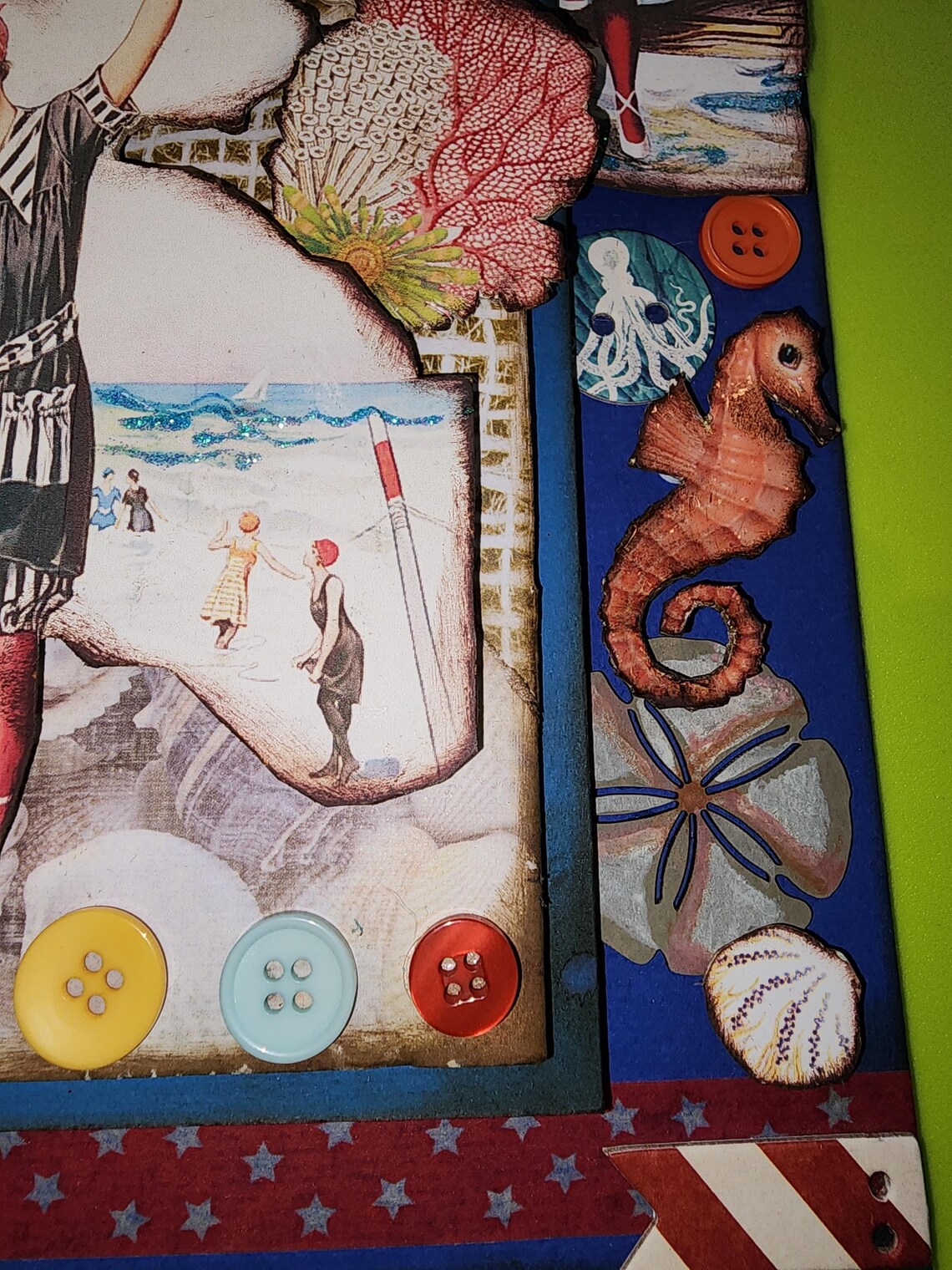 Beach Scenes 3D Handmade One of a Kind 8" X 10" - Ready to Frame. - Etsy
