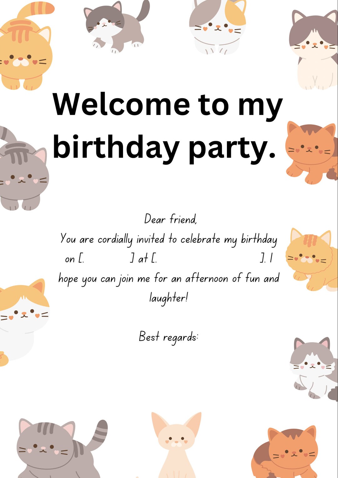 Fun and Colorful Birthday Party Invitations - Etsy