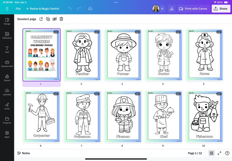 Community Helpers, Vehicles, and Places in the Community - Etsy