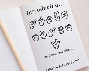 Asl Alphabet Font - Etsy