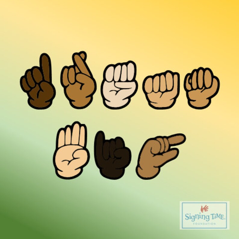 Glove Signs by Candyland Studio A Manual Alphabet Font ASL - Etsy