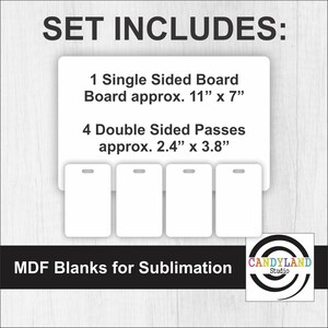 Hall Pass Sublimation Set - 1 Single Sided Board / 4 Double Sided ...