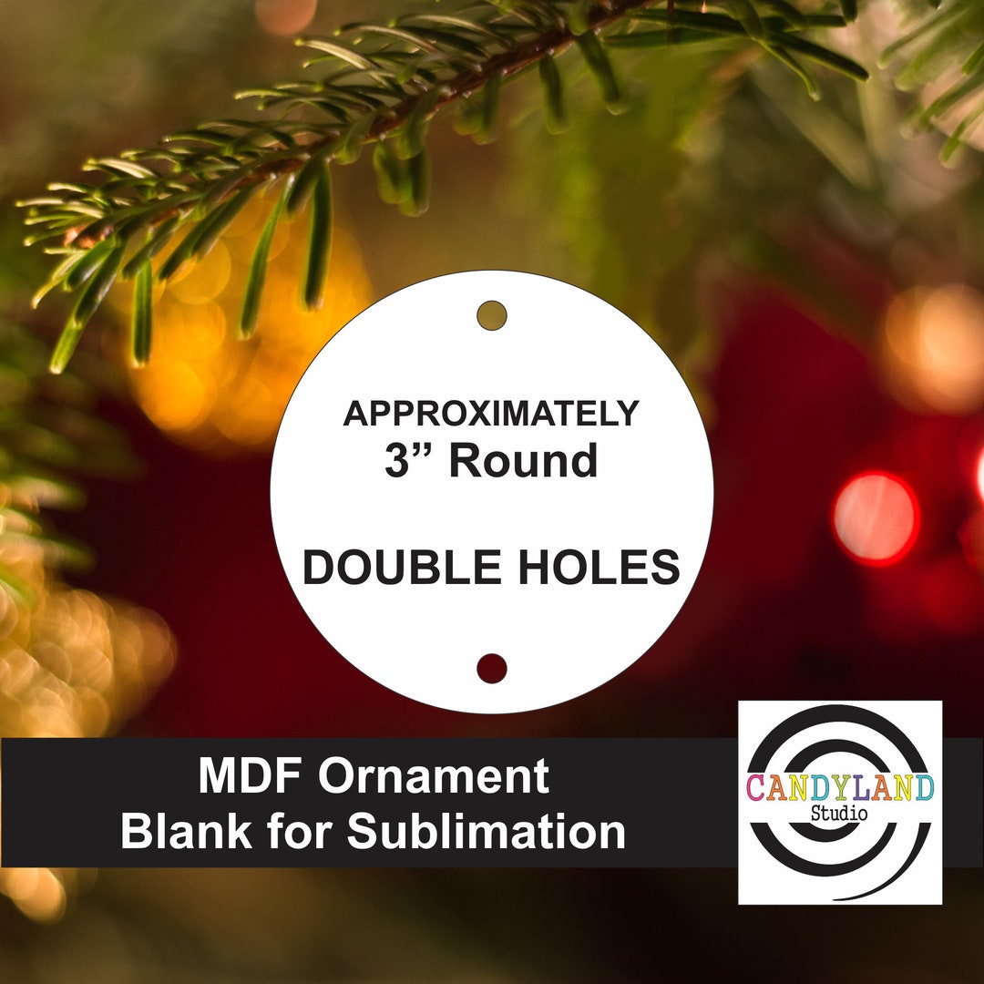 Double Hole 3 Circle Round Double Sided MDF Sublimation Blanks ...