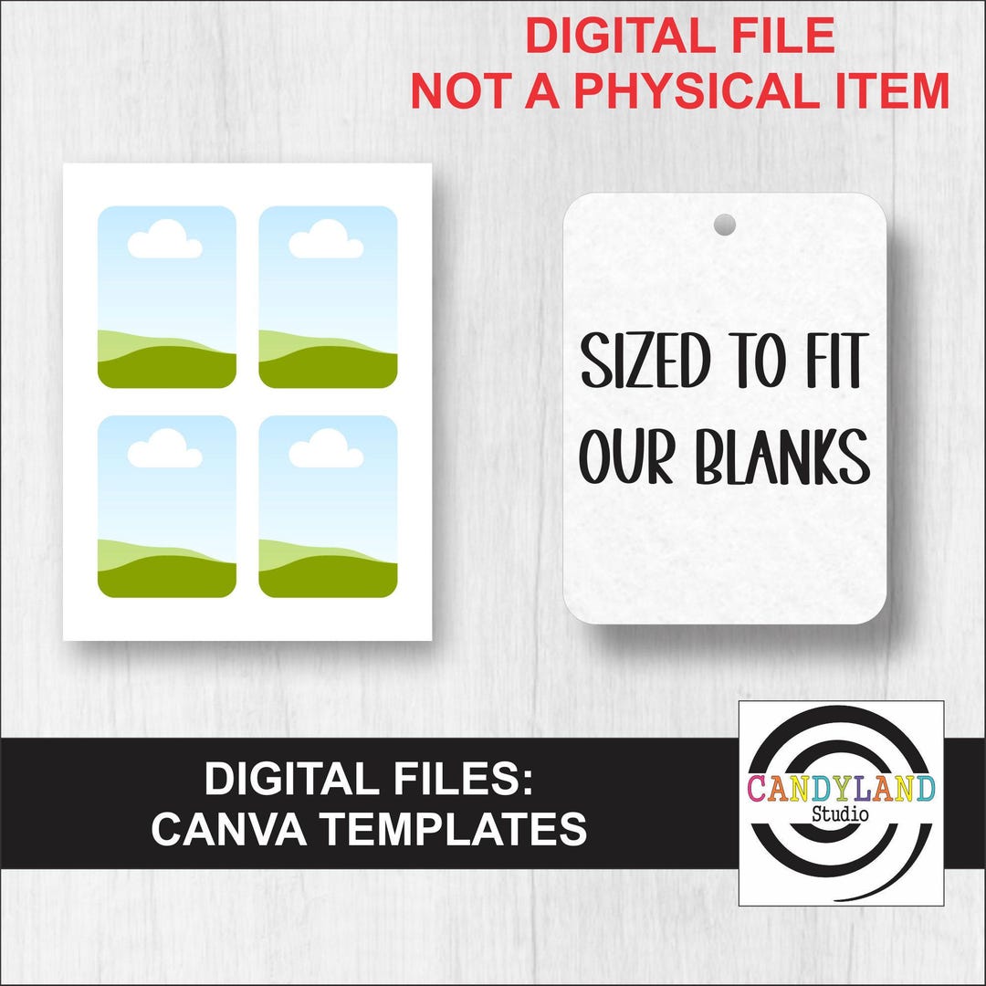 3x4 Rectangle Template for Canva DIGITAL FILE for Felt Air Freshener ...