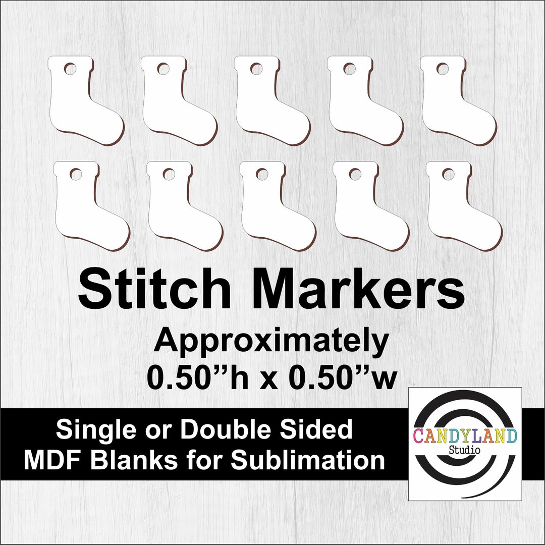 Sock Stocking Stitch Markers Sublimation Tiny Charms Blanks - Etsy