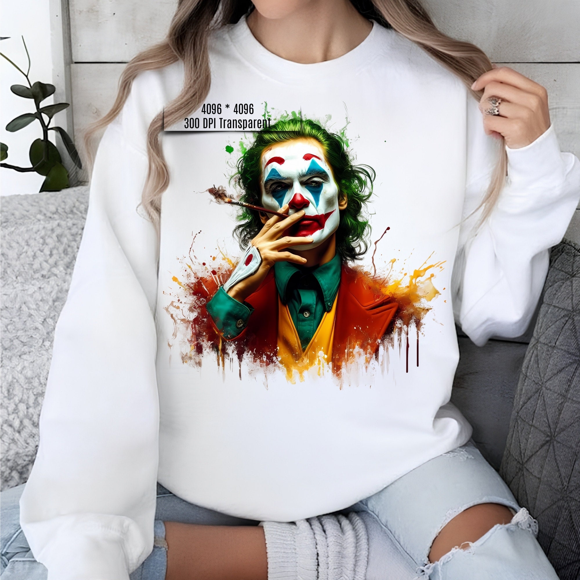 Joker Splash Watercolor PNG | Digital Art, Silhouette Design (digital ...
