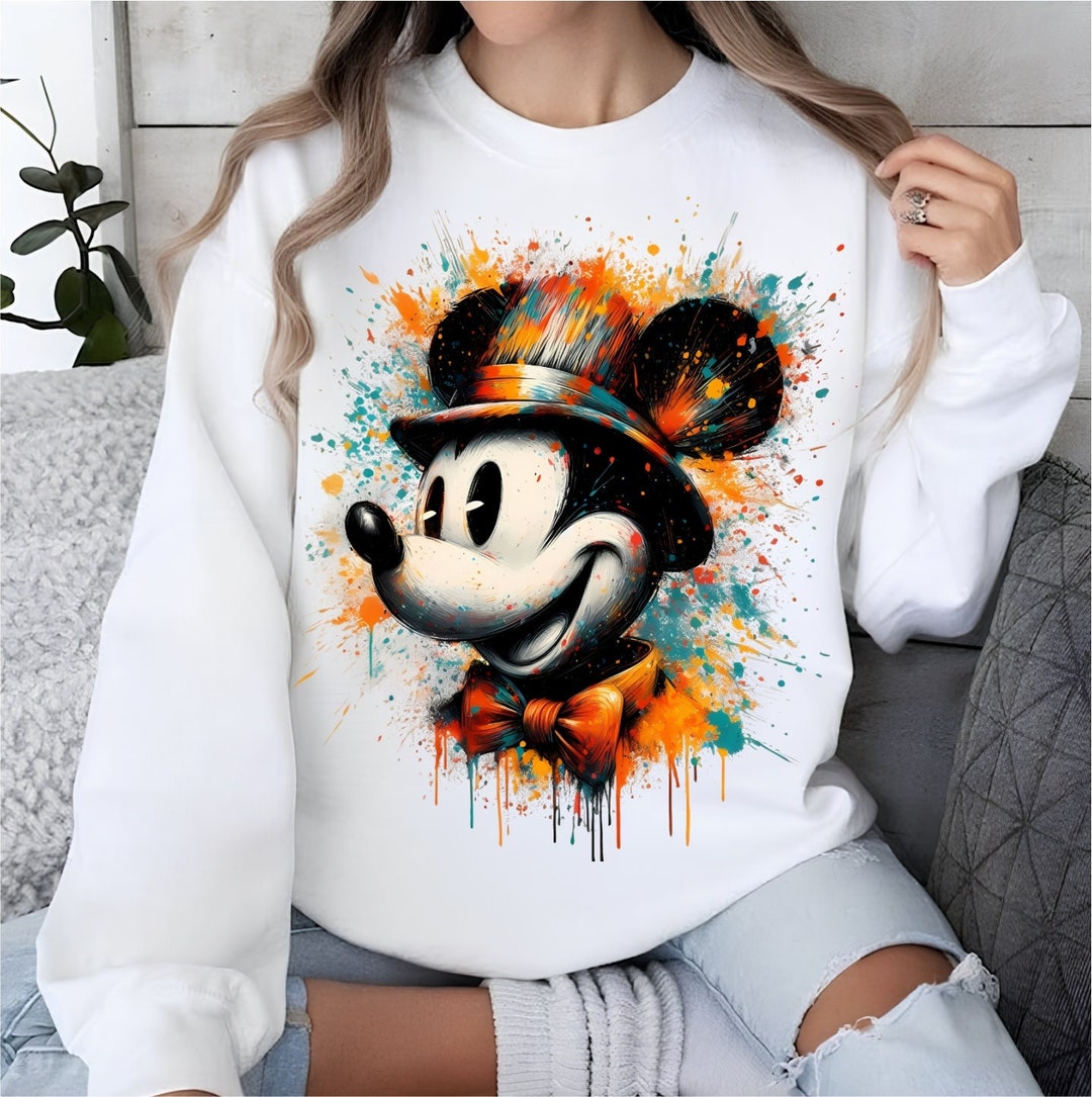 5 Mickey Mause Splash and Watercolor Png Sublimation Cartoon Characters ...