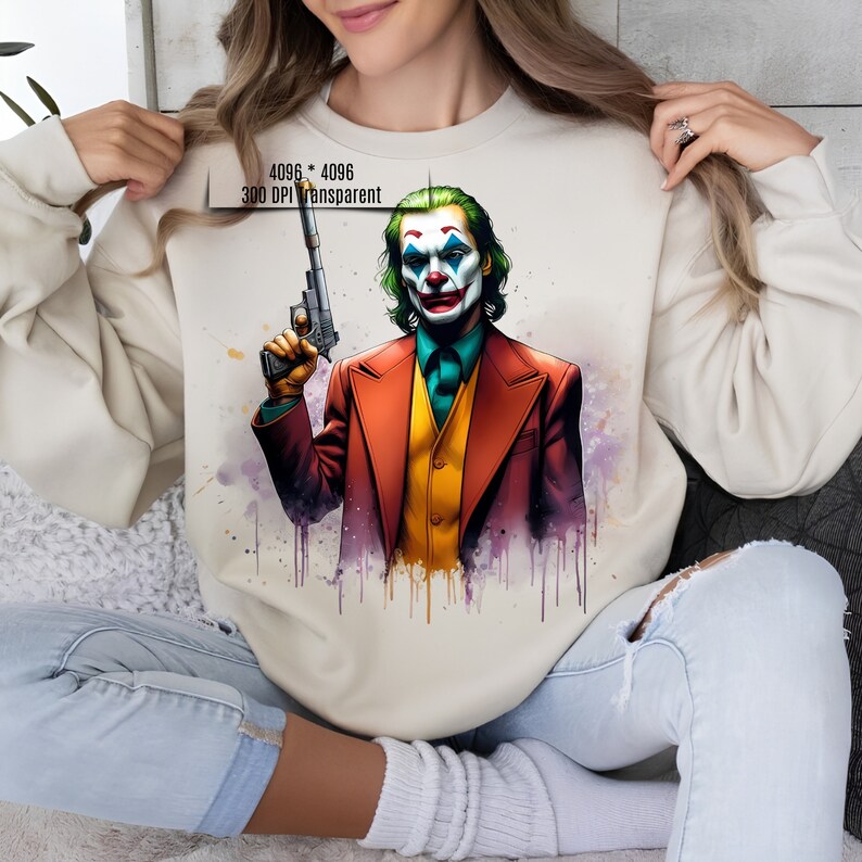 Joker Splash Watercolor PNG | Digital Art, Silhouette Design (digital ...