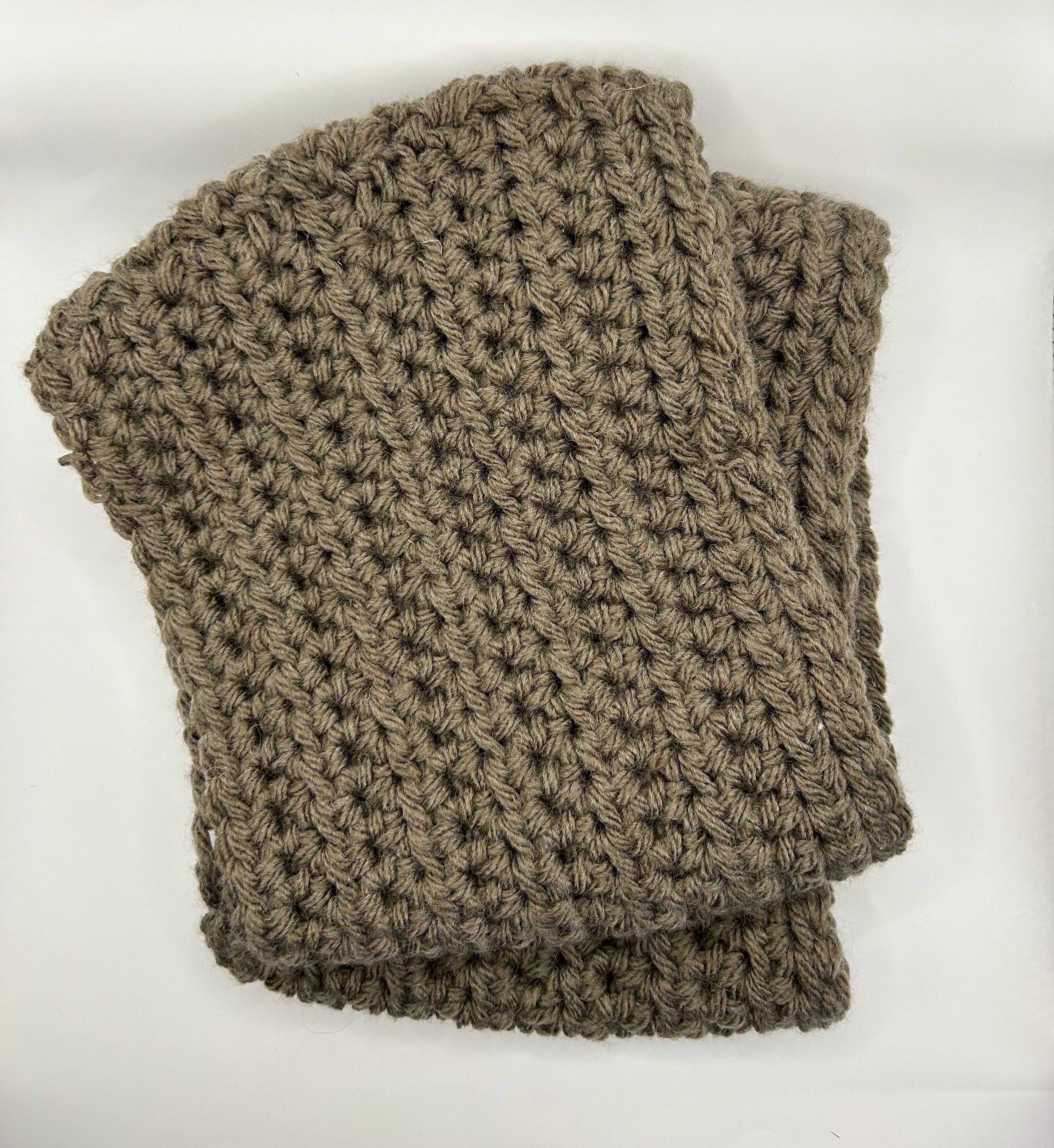 Crochet Mocha Wool Blend Cowl Collar - Etsy