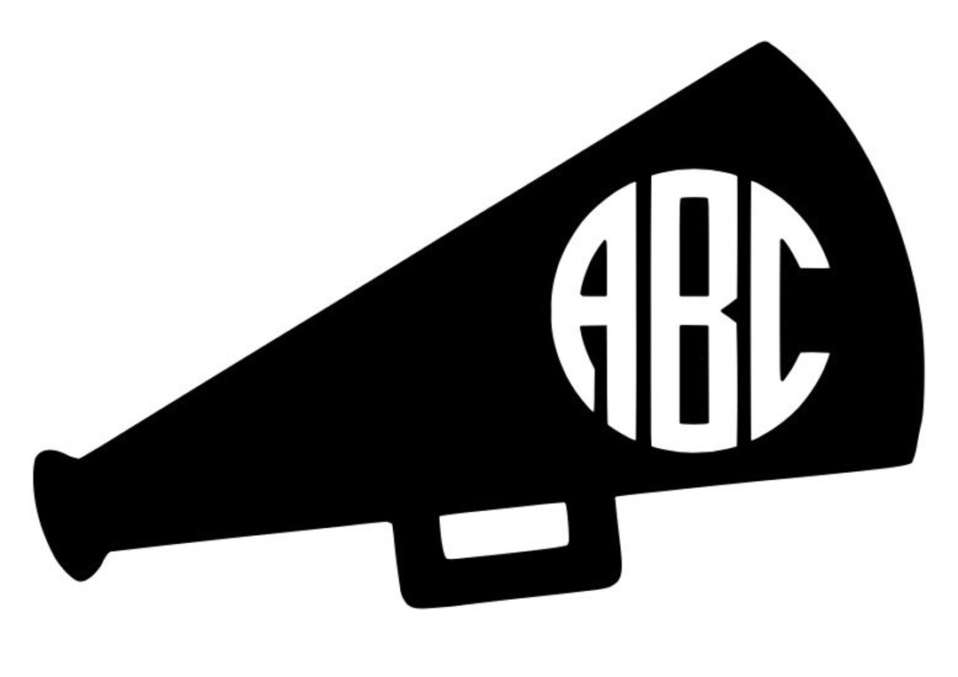Cheer Megaphone Monogram Decal Car Decal Vinyl Sticker - Etsy