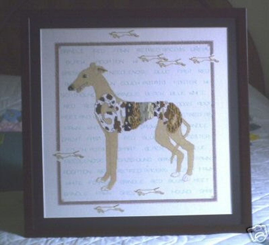 Aeriedesigns GREYHOUND ADOPTION Color Collage Cross Stitch PDF Pattern ...