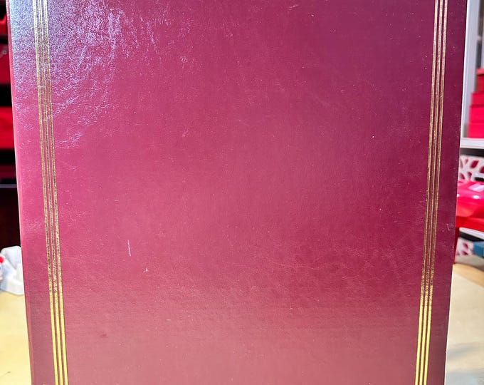 PIONEER Scrapbook Paper Pages 11 3/4 X 14 Album Burgundy With Gold Foil ...
