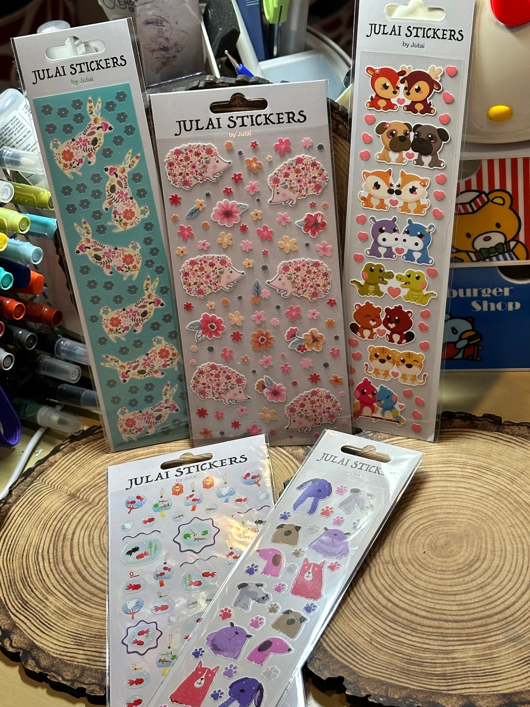 HEDGEHOGS Stickers Rabbits JULAI Dogs Animal Couples - Etsy