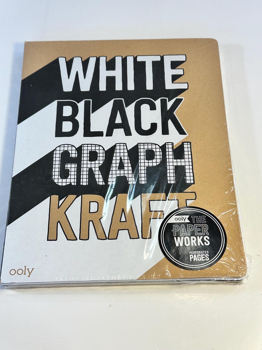 OOLY the PAPER Works Sketch Pad White Black GRAPH Kraft 108 Pages ...