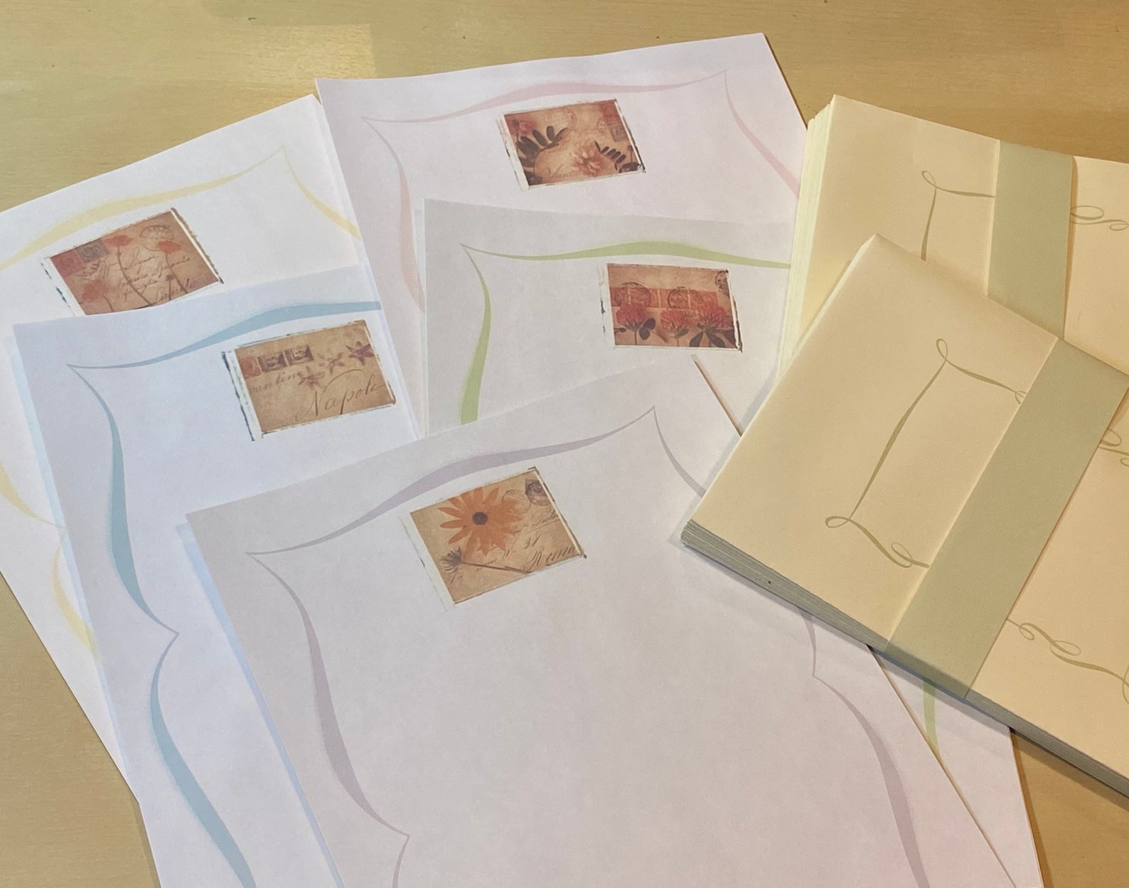 Vintage 1990 Stationery Set FLORAL Boxed Paper Envelopes 90s - Etsy