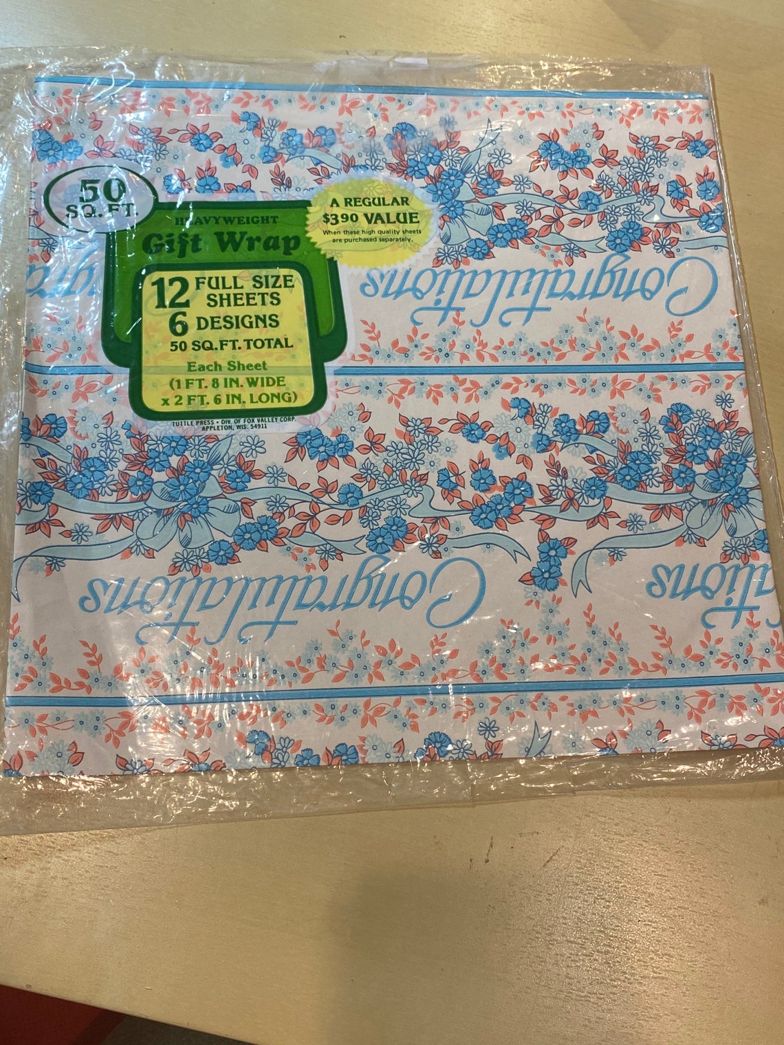 80s Vintage Wrapping Paper 1980s HALLMARK Wedding Shower | Etsy