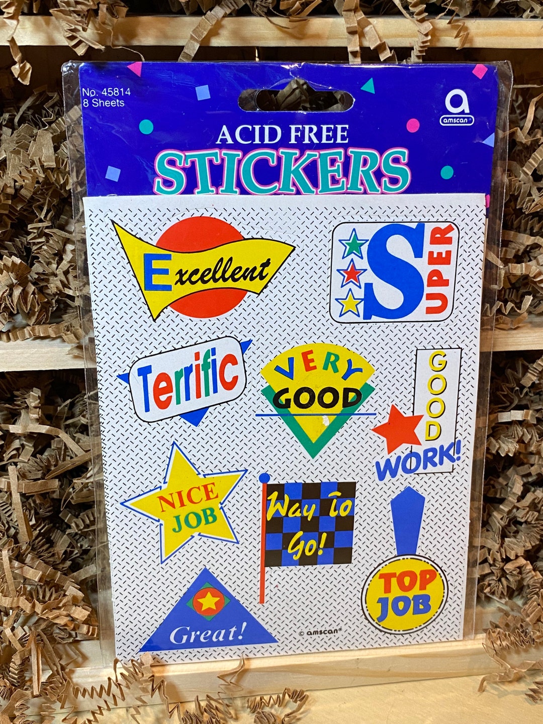 1980s REWARD Stickers AMSCAN 80s VINTAGE Sheet - Etsy