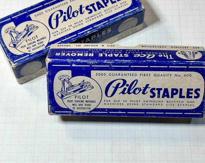 1960s PILOT Staples 2 Boxes VINTAGE Standard Size - Etsy