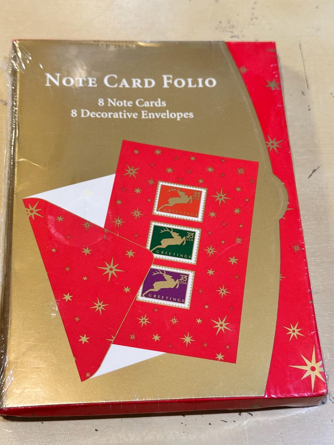 USPS Set of 8 Notecards Folio VINTAGE 1990s SANTA Christmas Stamps - Etsy