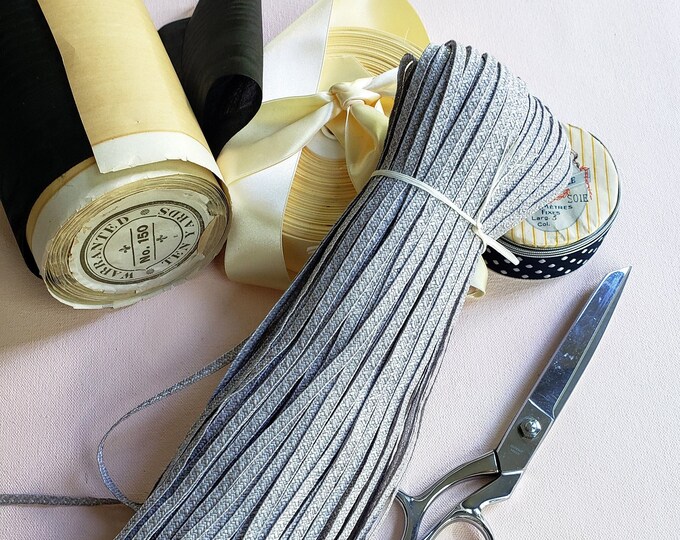 Silver Blue Straw Braid, Millinery Trim, Hat Making, Doll Making ...