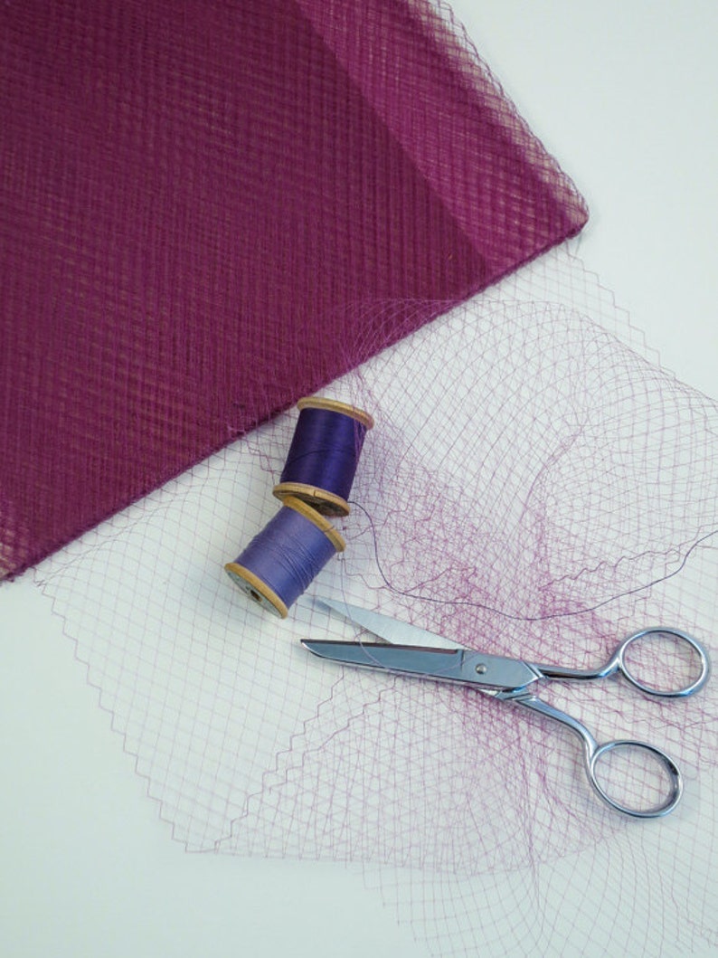 Vintage Millinery Veil French Silk Violet Purple Tulle - Etsy