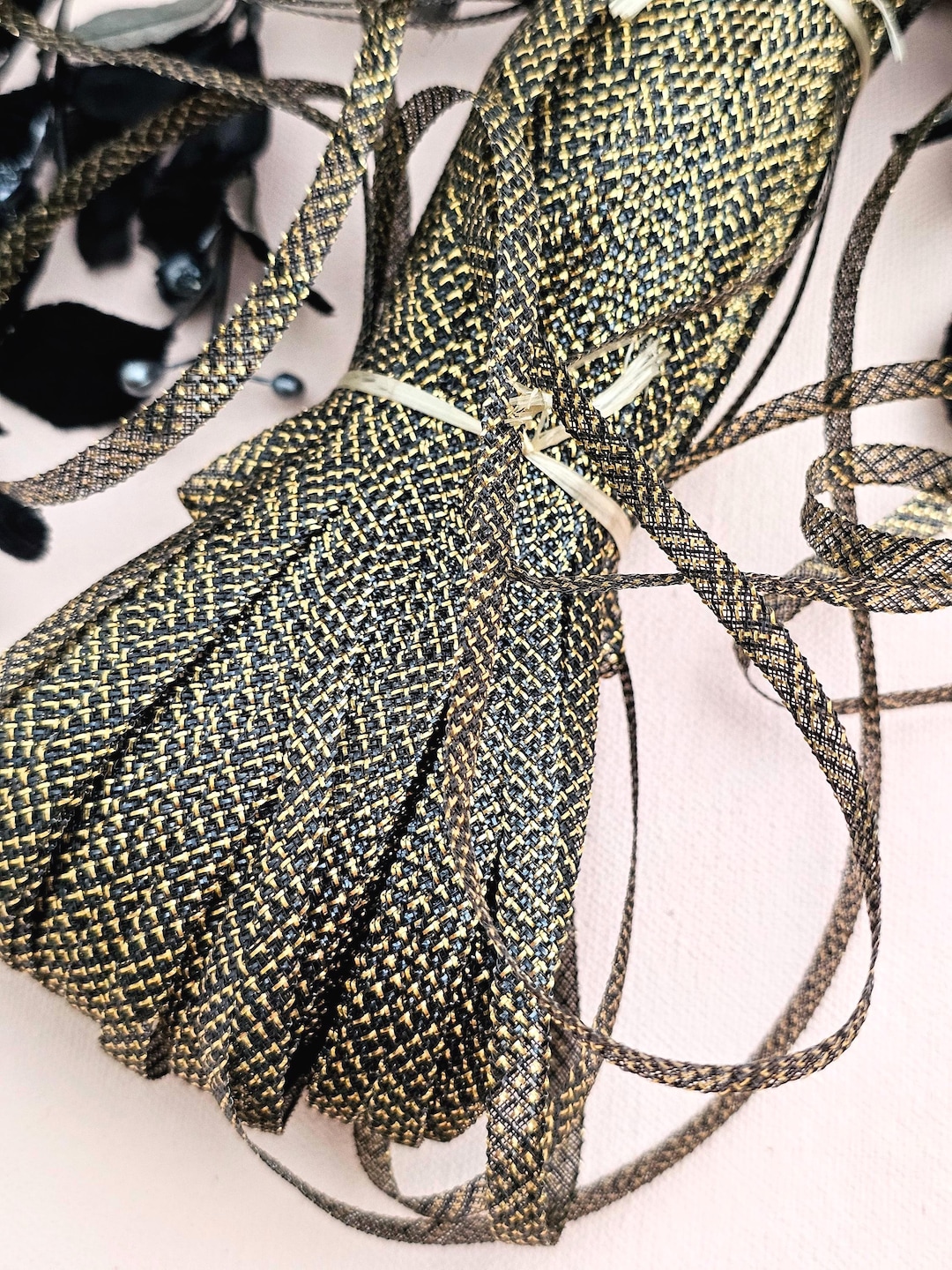 Vintage Swiss Horsehair and Cellophane Straw Braid for Millinery ...