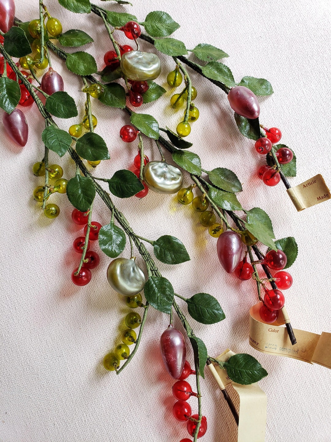 1940's Vintage German Fruit Garland for Millinery and Wreath Making ...