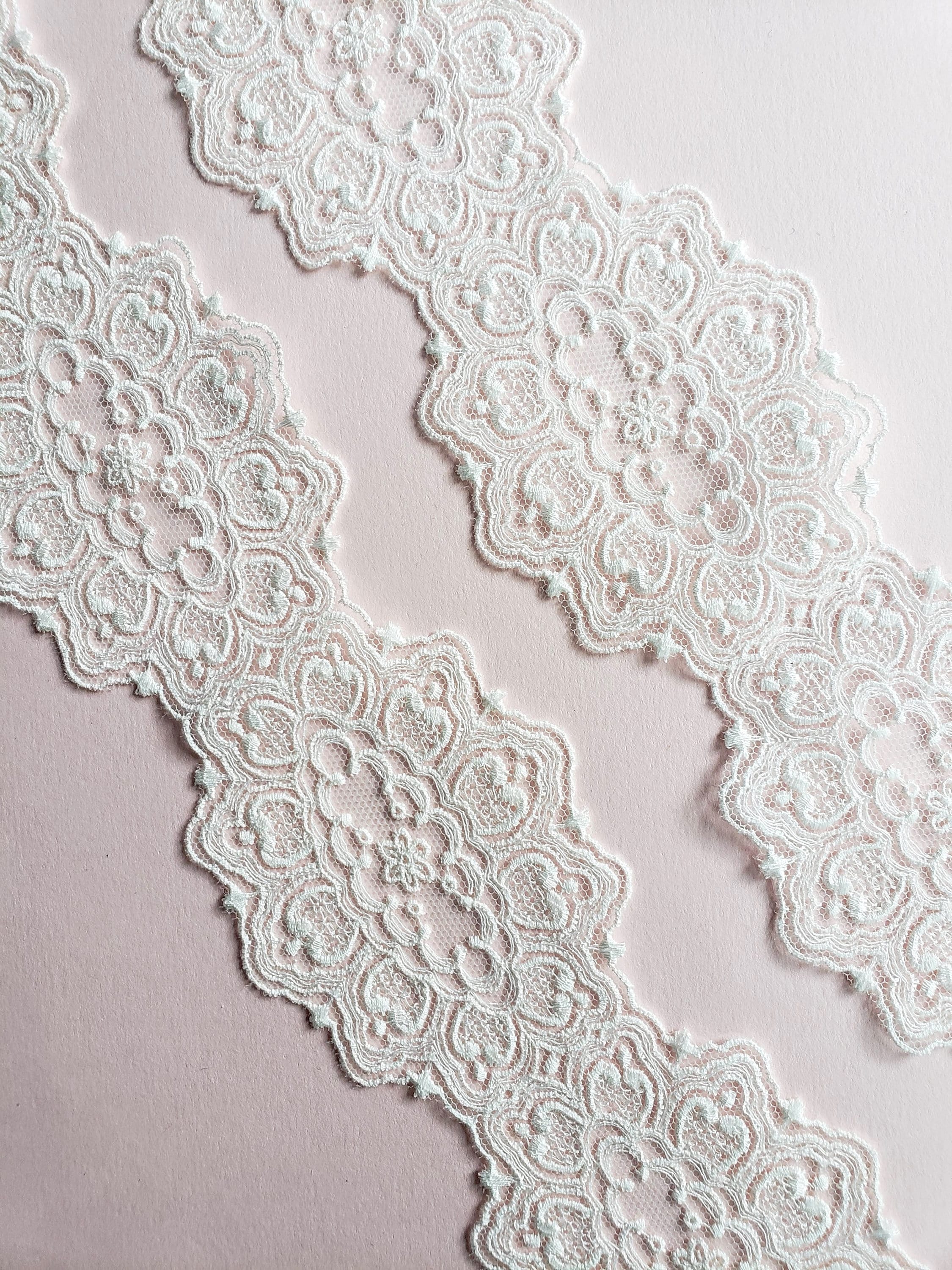 Spanish Ivory Lace Net Lace Embroidered Lace Wedding - Etsy UK