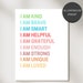 Positive Affirmations for Kids Aluminium Print Classroom Decor Playroom ...