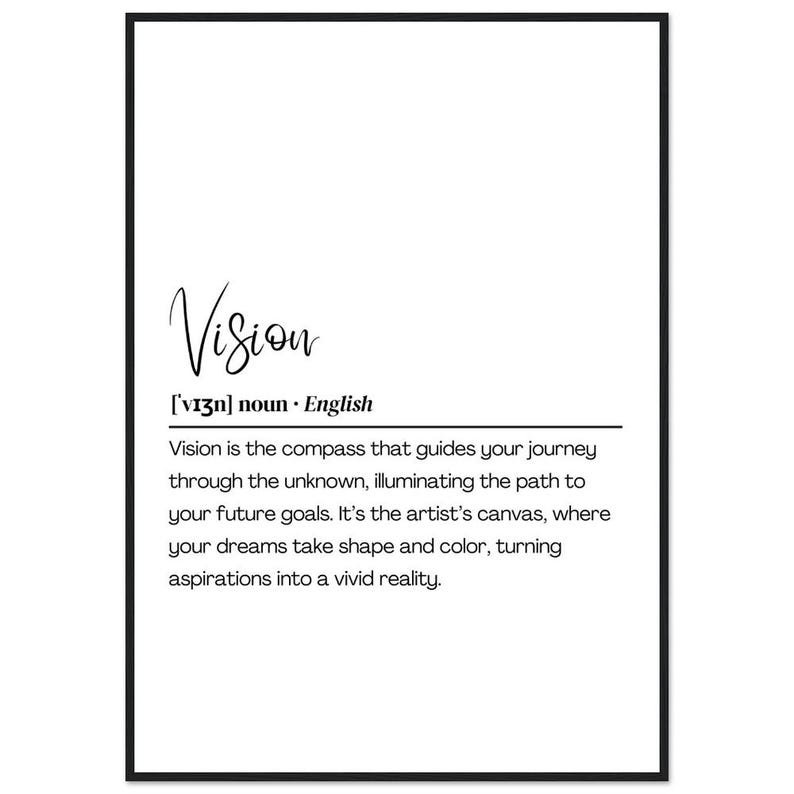 Vision Definition Wall Art Motivational Wooden Framed Decor ...
