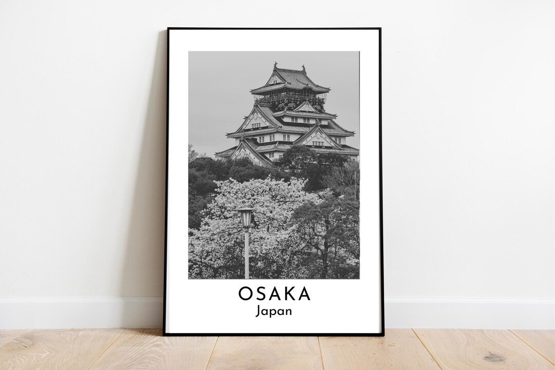Osaka Travel Poster, Osaka City Print, Japan Travel Gift, Japan Wooden ...