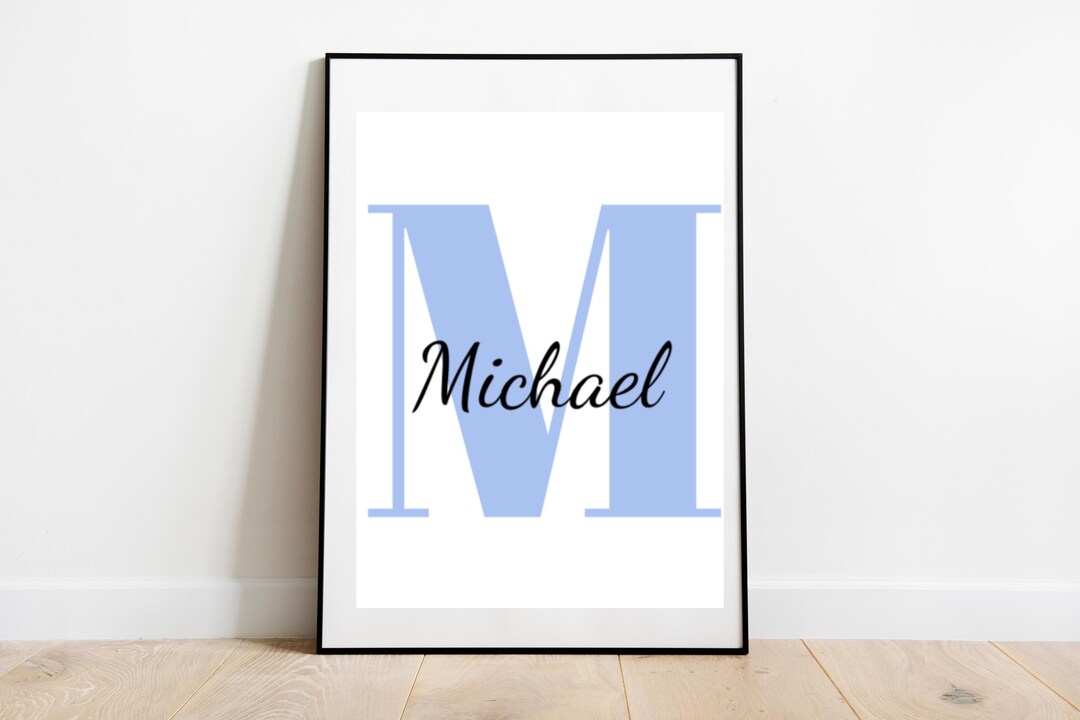Custom Initial Print, Printable Name Sign, Personalized Name Print ...