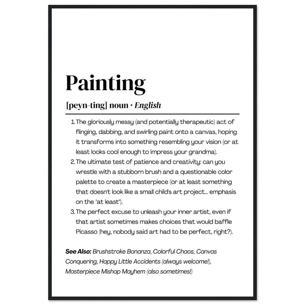 Painting Definition Print, Painting Poster, Painting Print, Definition ...