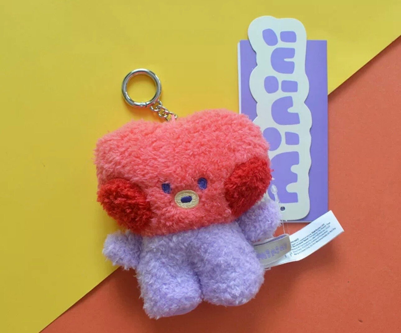 BT21 TATA KPOP Cute Fluffy Plush Keychain Soft Kawaii Mini Perfect for ...