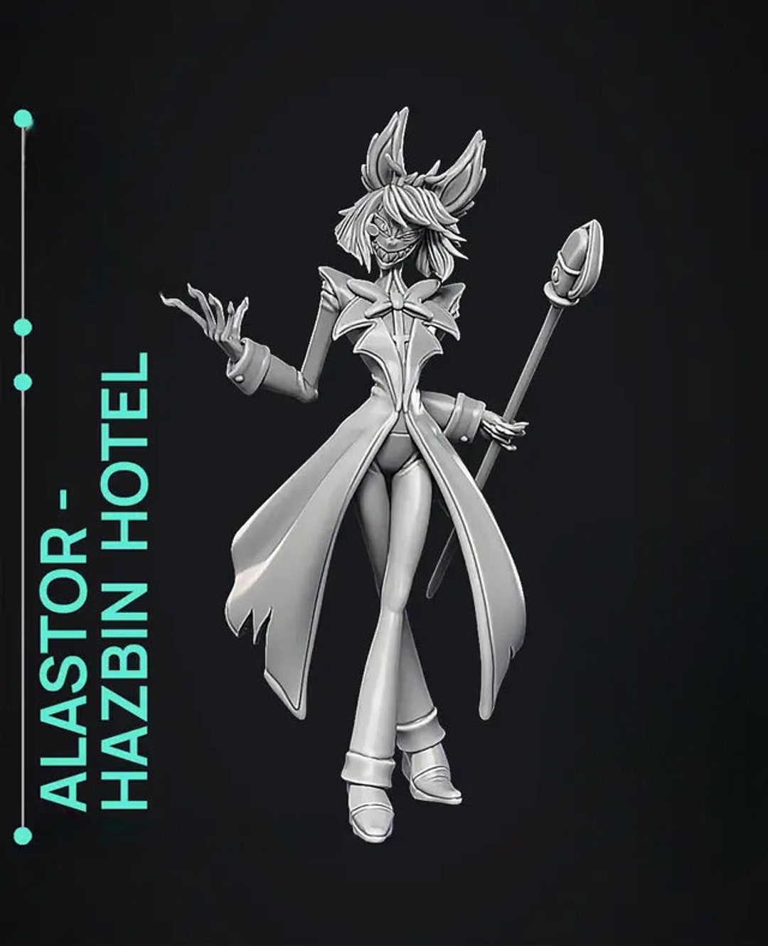 Alastor Figure, Hazbin Hotel Stl File for 3D Printing, Stl 3D Model ...
