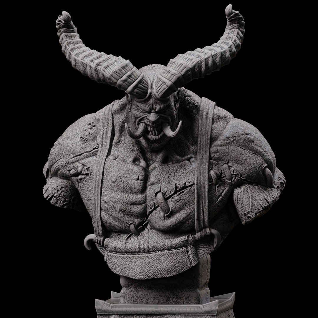 Butcher Bust pre Supported and Unsupported, Diablo Stl File for 3D ...