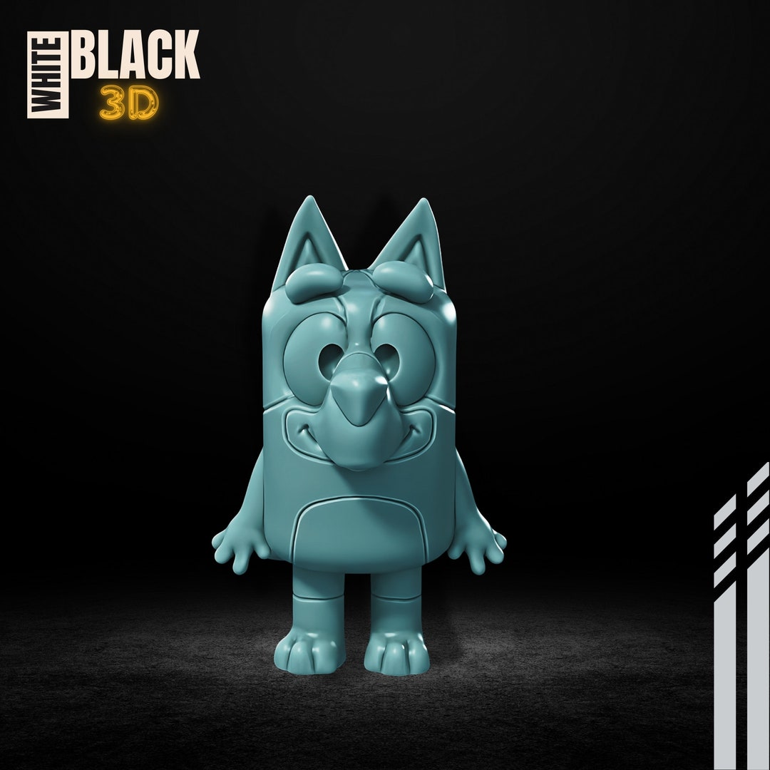 Bluey Figure, Bluey Stl File for 3D Printing, 3D Model Design, Bluey ...