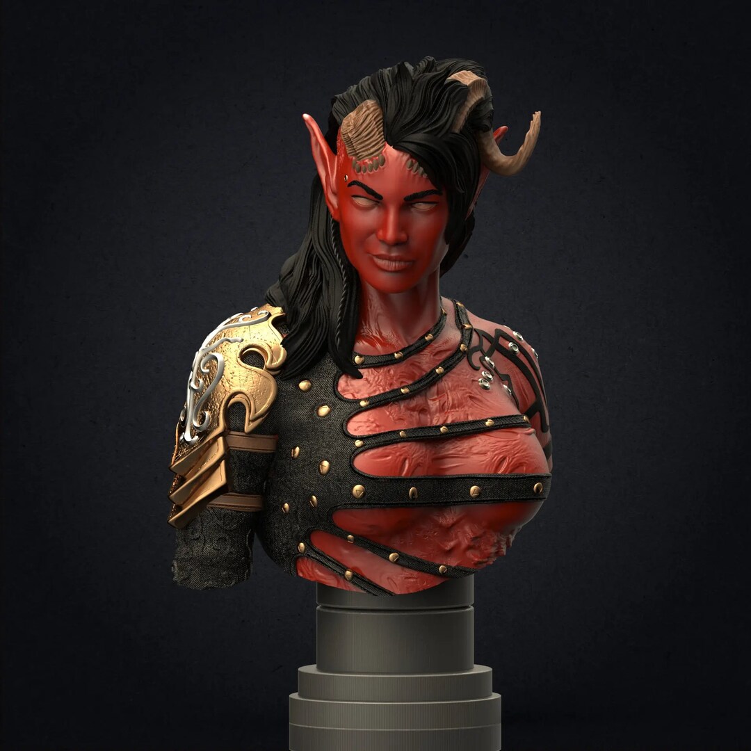 Karlach Bust pre Supported and Unsupported, Karlach Stl File for 3D ...