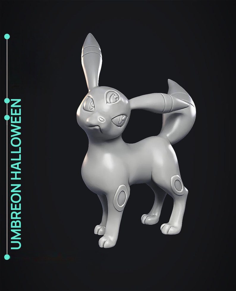 Umbreon Figure, Pokemon Stl File for 3D Printing, Stl 3D Model Design ...