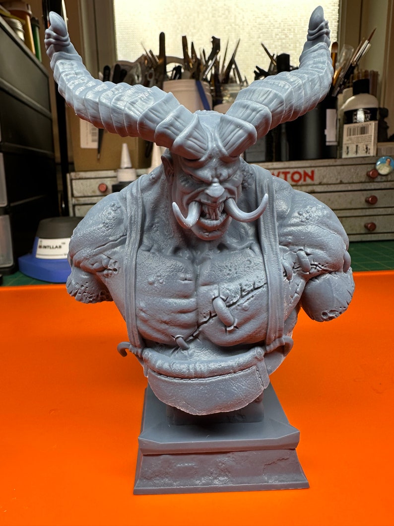 Butcher Bust pre Supported and Unsupported, Diablo Stl File for 3D ...