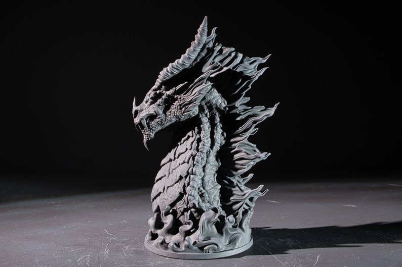 Elder Red Dragon Bust pre Supported and Unsupported, Stl File for 3D ...