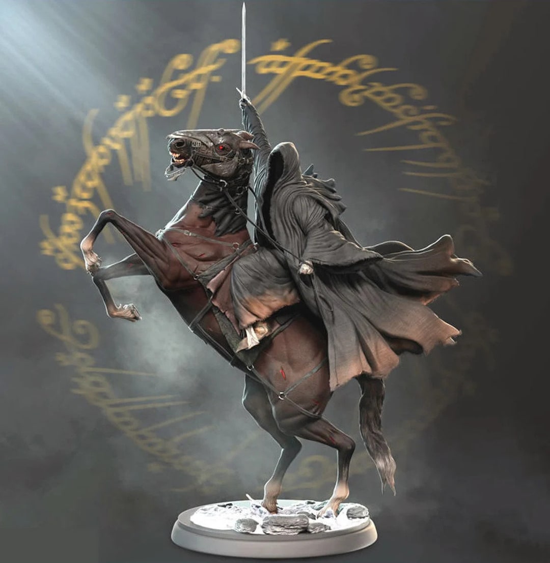Nazgul With Horse, LOTR Stl File for 3D Printing, Stl 3D Model Design ...