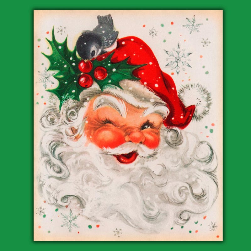 Winking Santa - Etsy