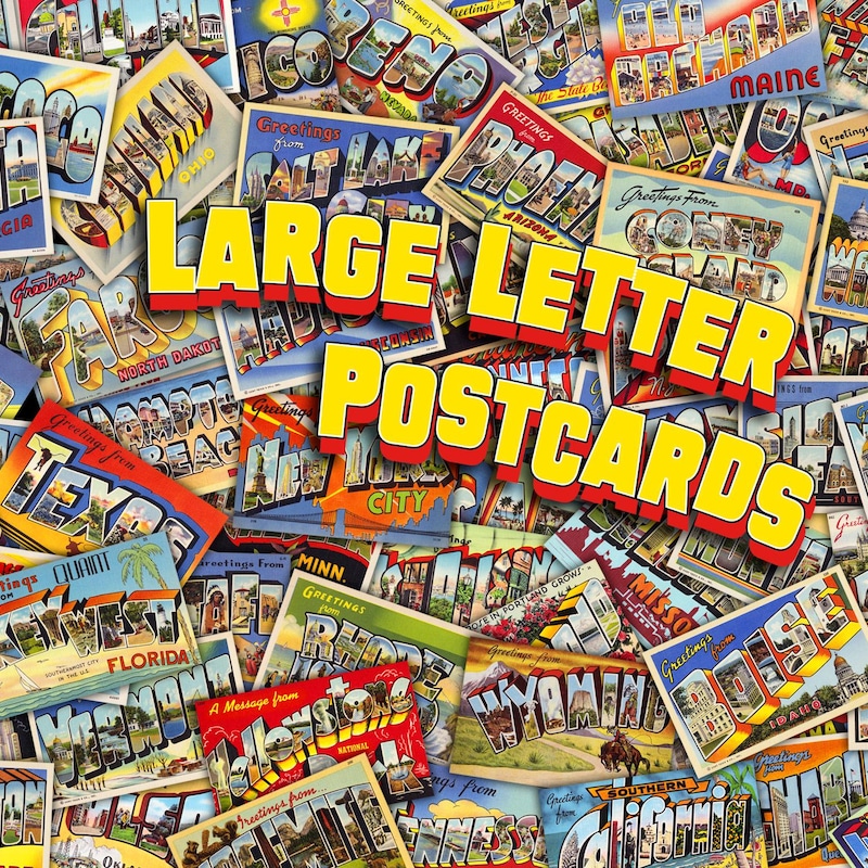 Big Letter Postcards - Etsy